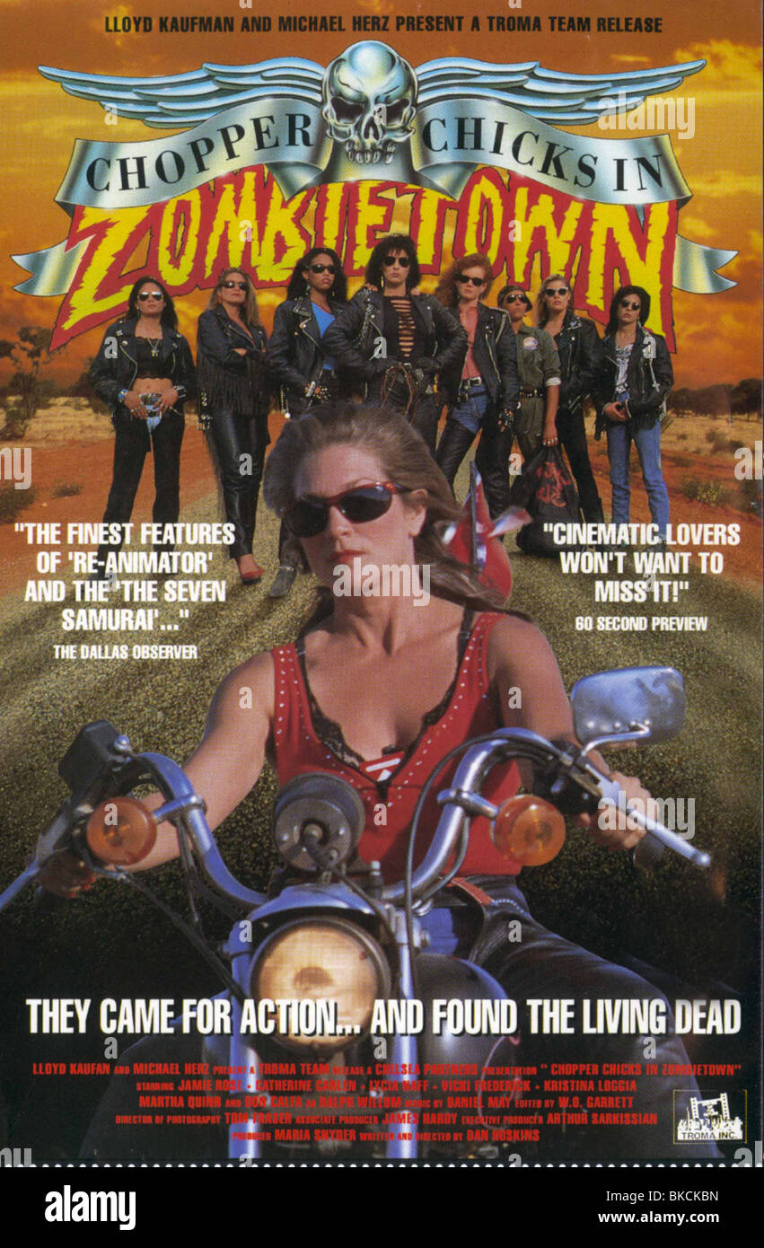 CHOPPER CHICKS IN ZOMBIE TOWN (1992) TROMA INC POSTER CCZT 001VS Stock ...