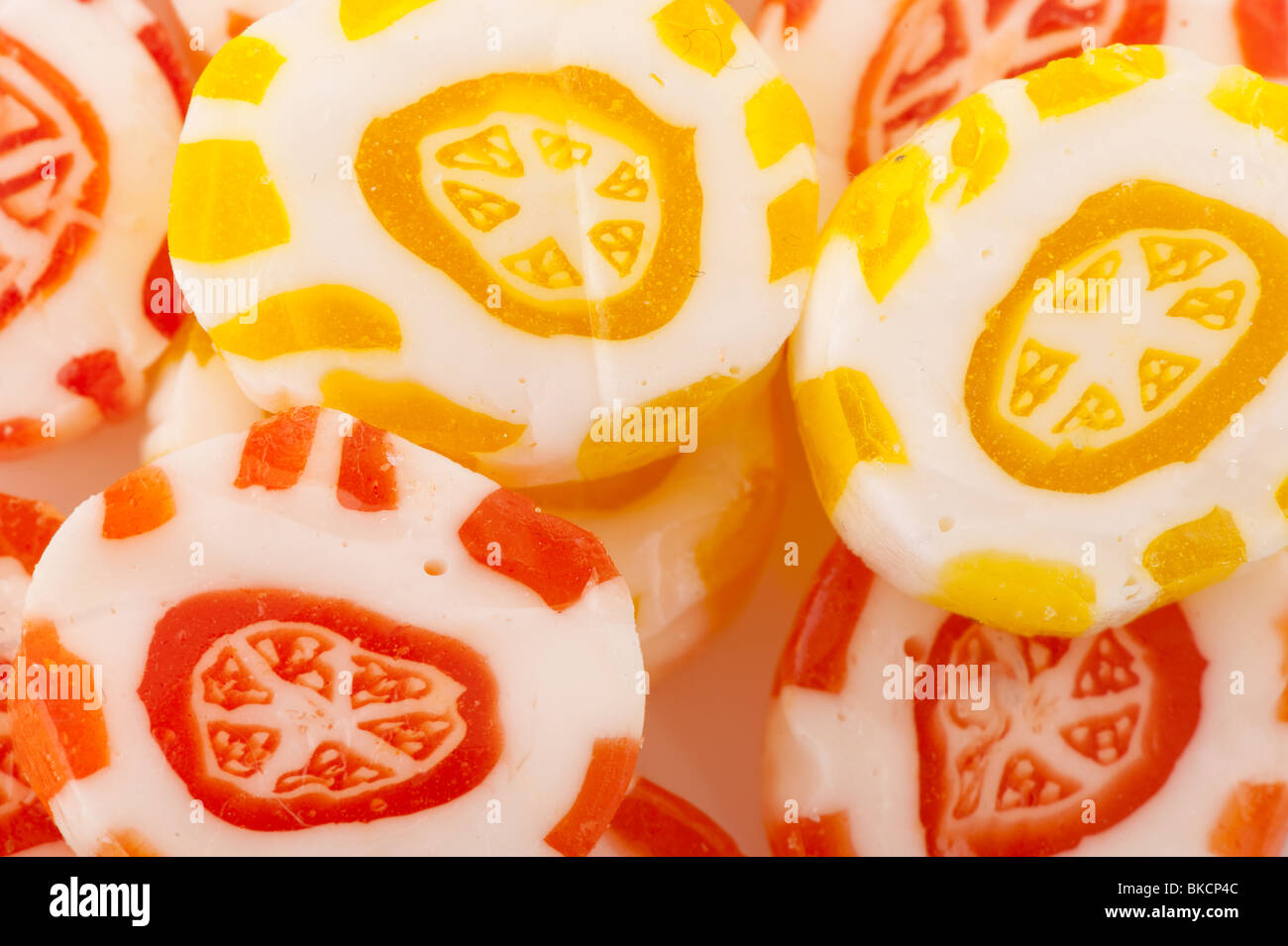 old fashioned sweets in different citrus fruit tastes Stock Photo - Alamy