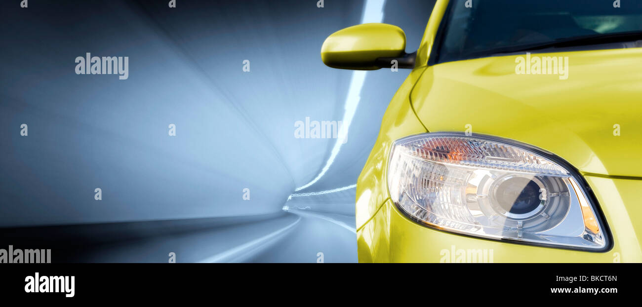 Great Car - Front side, half. On the road Stock Photo - Alamy