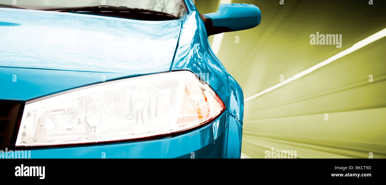 Great Car - Front side, half. On the road Stock Photo - Alamy