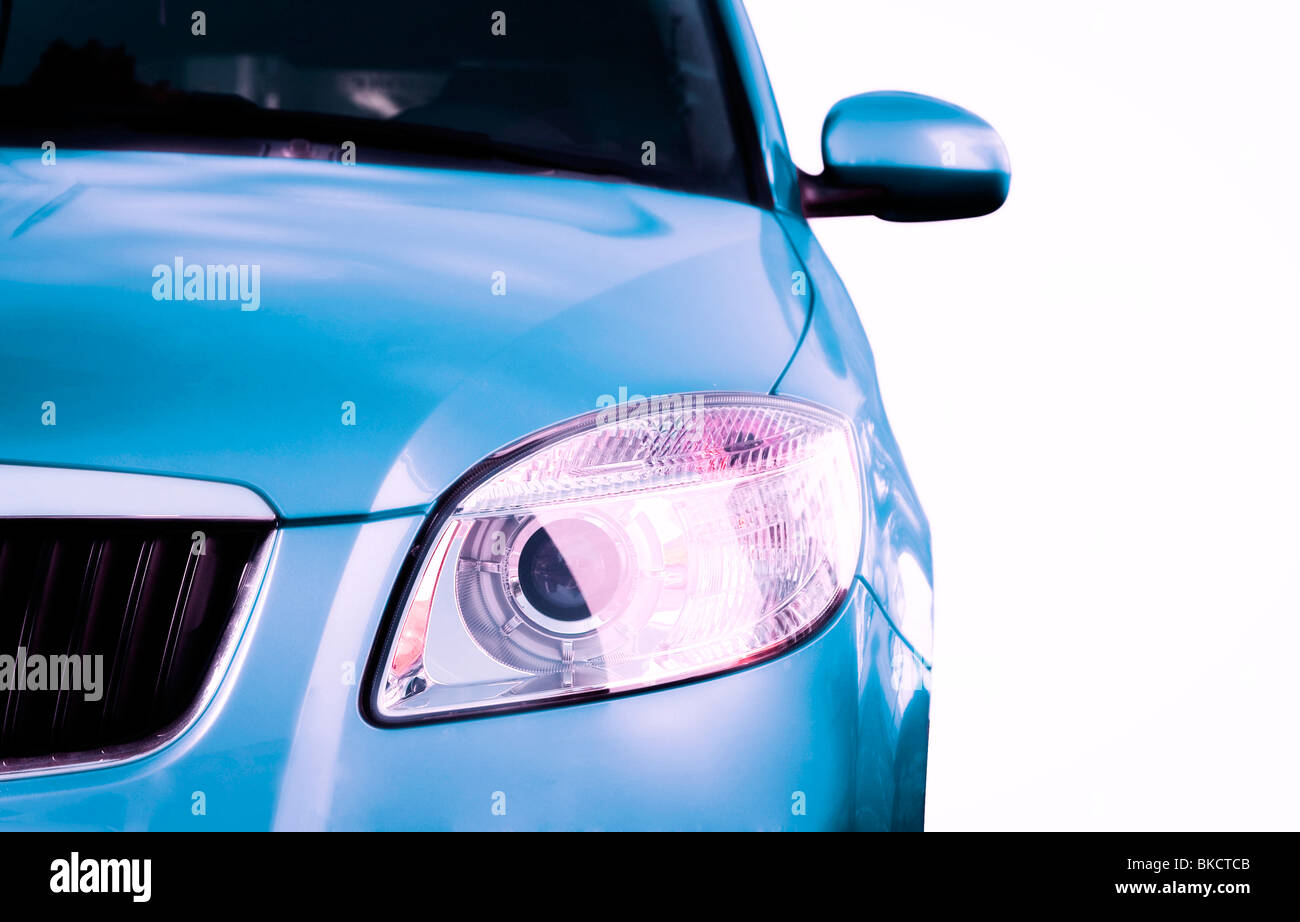 Sport Car - Front side, half. Isolated on white Stock Photo - Alamy