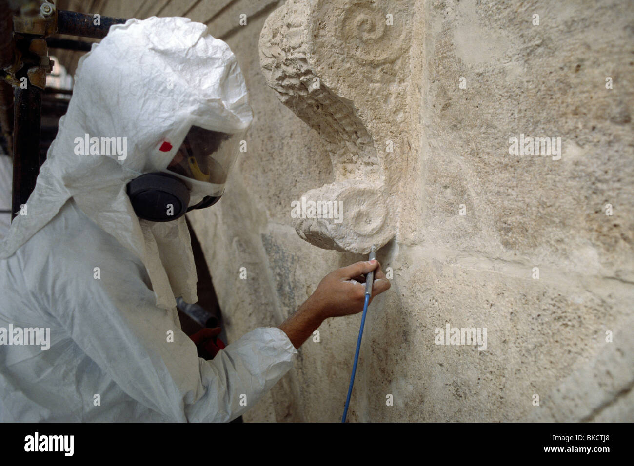 restoration of the facade, church of santi dodici apostoli, rome, italy ...