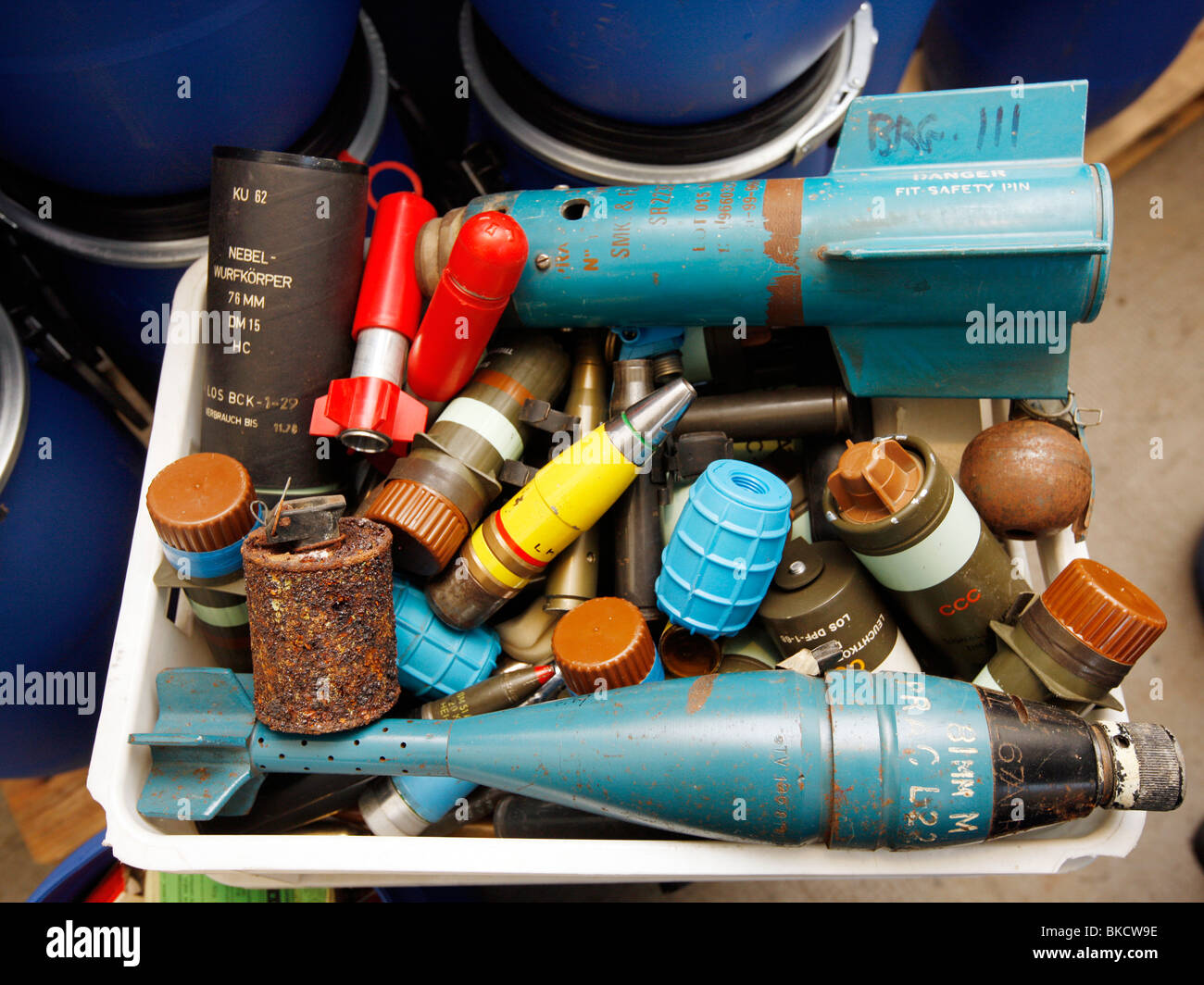 illegal and legal weapons and munition. The weapons are collect and ...