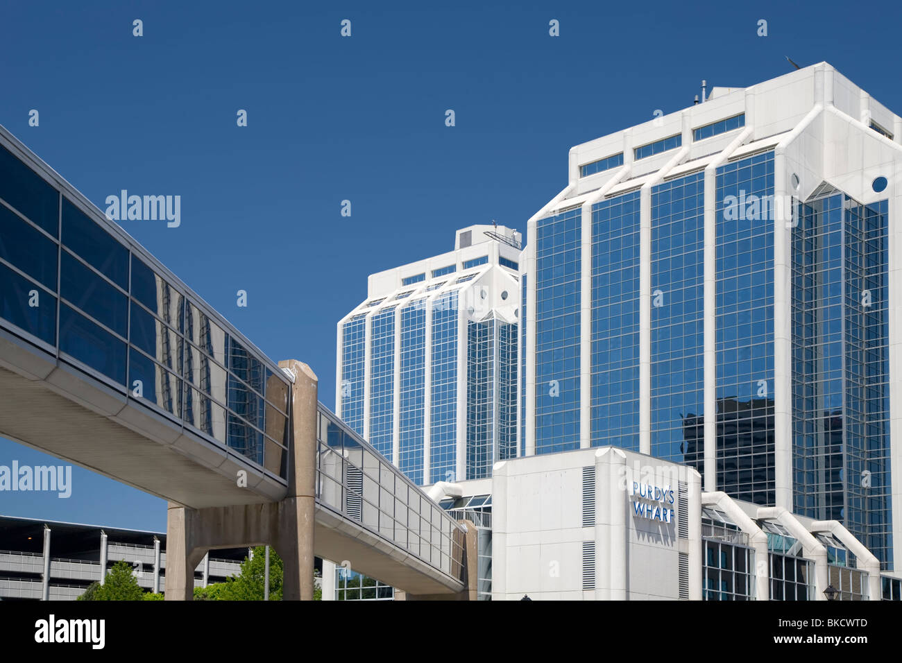Twin towers of Purdy's Wharf, on the waterfront in Halifax, Nova Scotia ...
