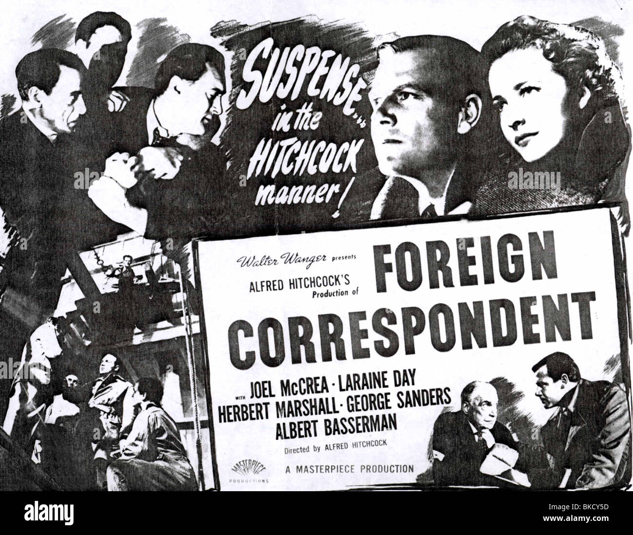 FOREIGN CORRESPONDENT (1940) POSTER FRCS 001PP Stock Photo - Alamy