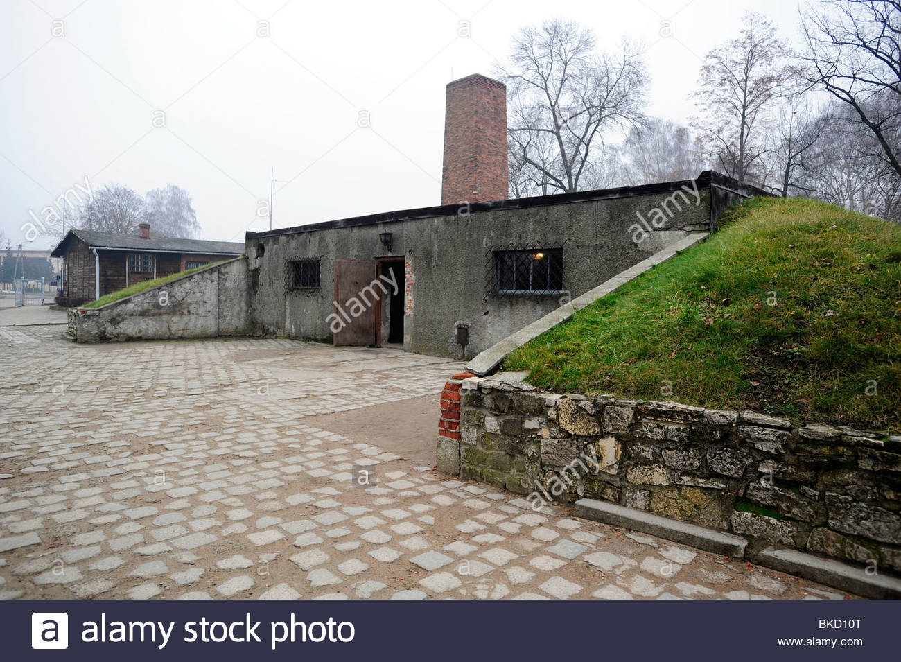The [Gas chamber] [crematorium one] at Auschwitz concentration camp ...
