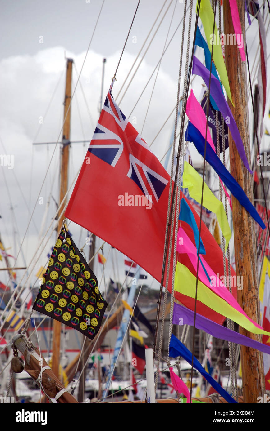 Colourful sailing flags and pennants, Plymouth Classic Boat Rally 2009 ...