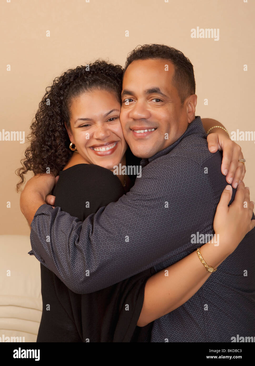 Half length wife hugging hi-res stock photography and images - Alamy