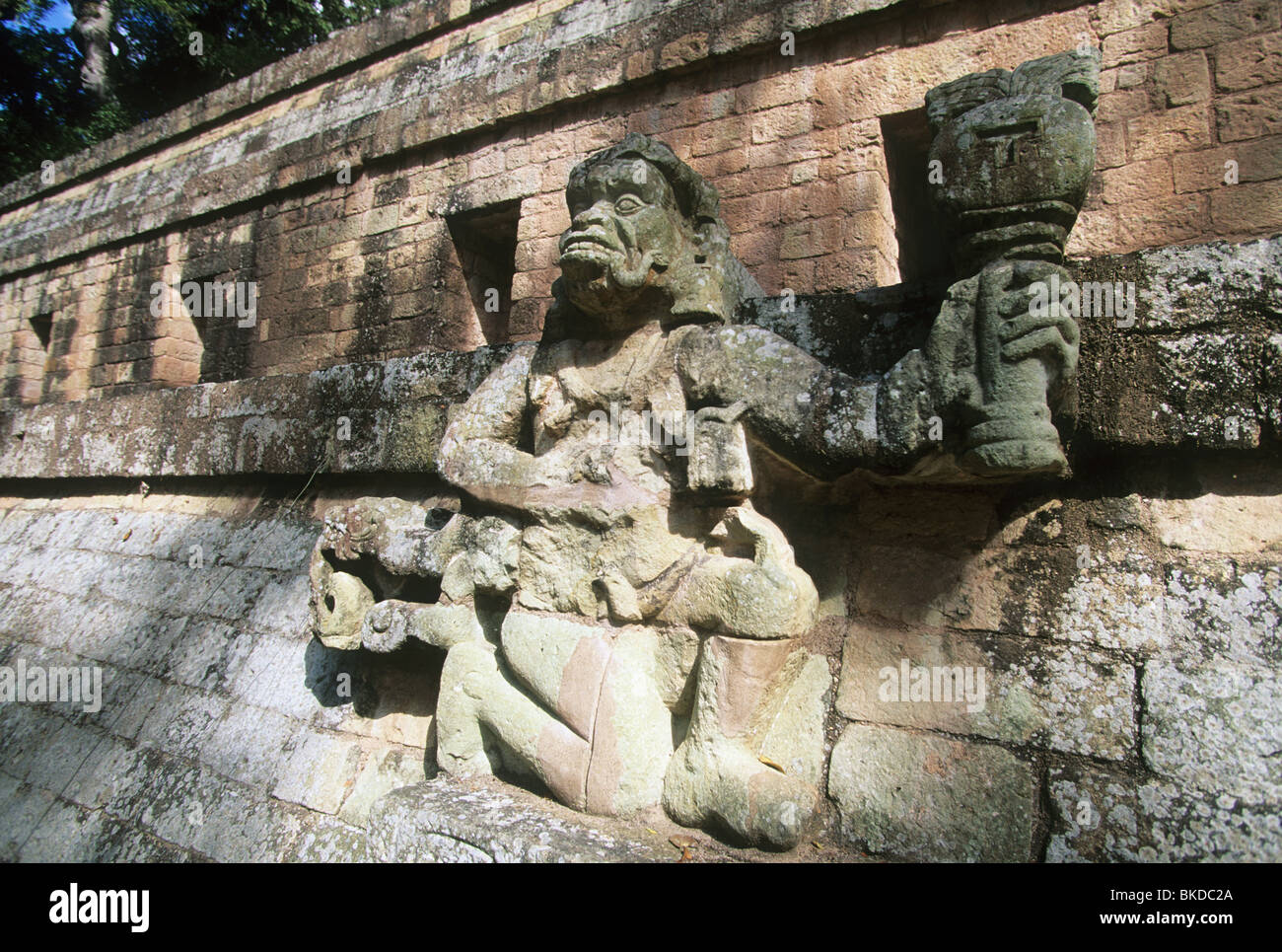 Honduras, Copan Maya Ruins, West Court, Monkey Sculpture, could ...