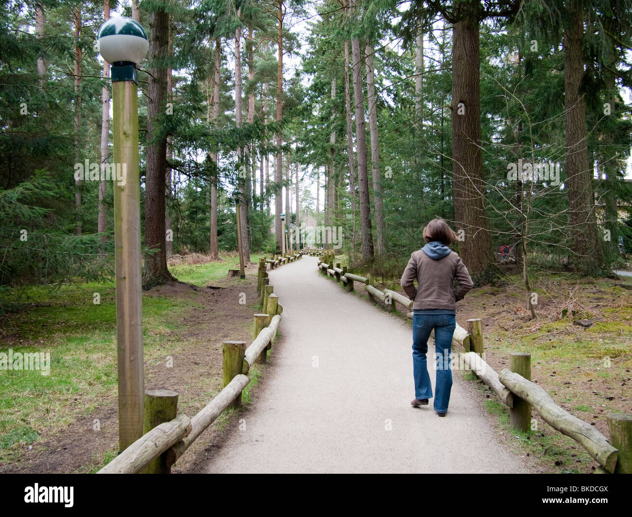 Woman walk along path hi-res stock photography and images - Alamy