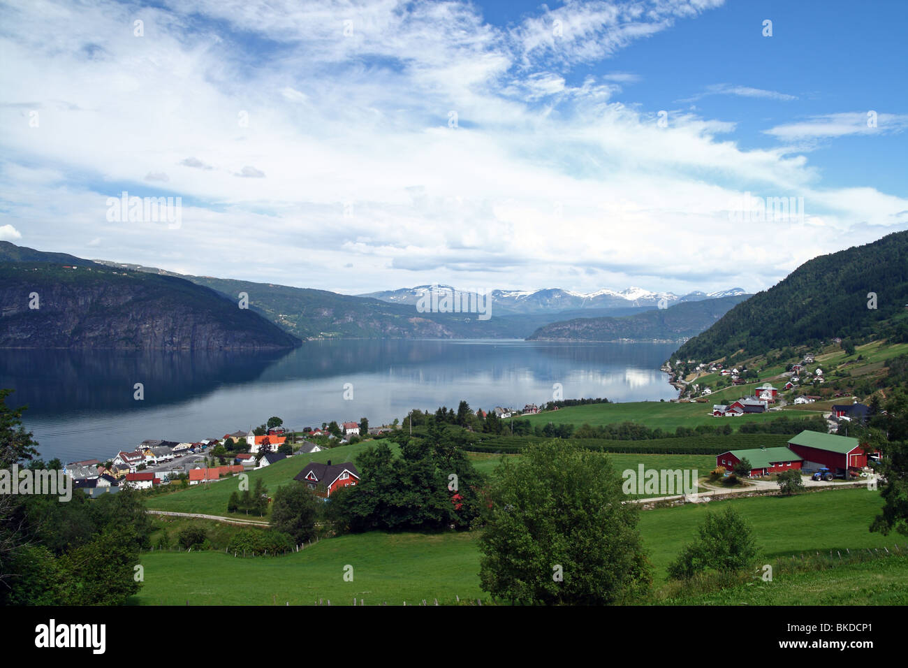 Innvik, Norway on Innviksfjorden Stock Photo - Alamy