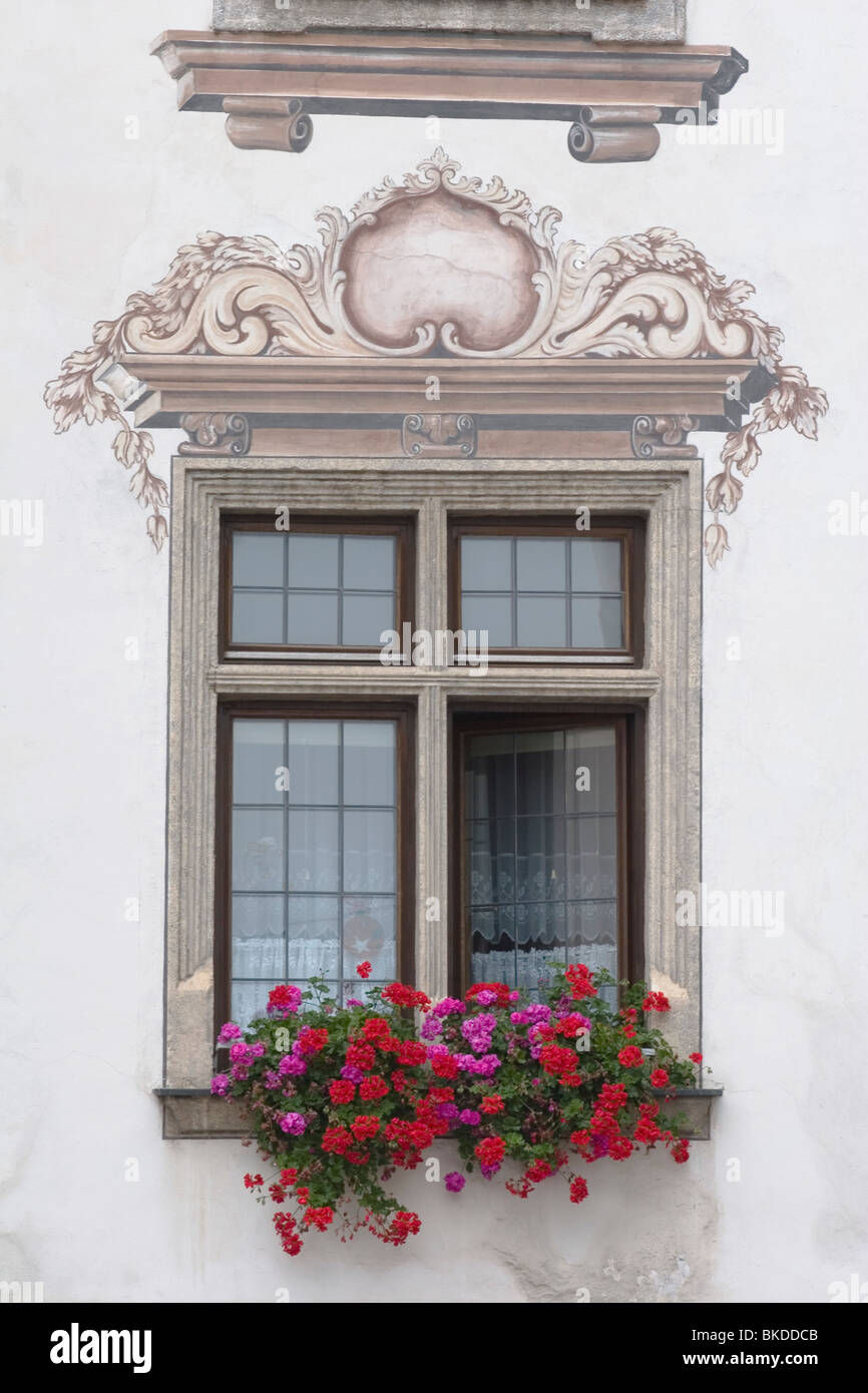 Decorative flower window hi-res stock photography and images - Alamy