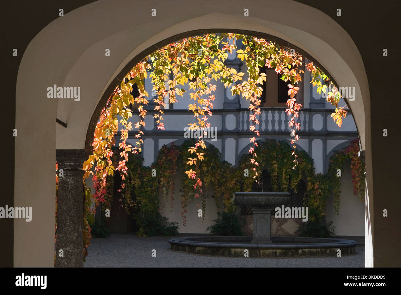 Archway Entrance To A Castle Courtyard, Grein, Austria Stock Photo - Alamy
