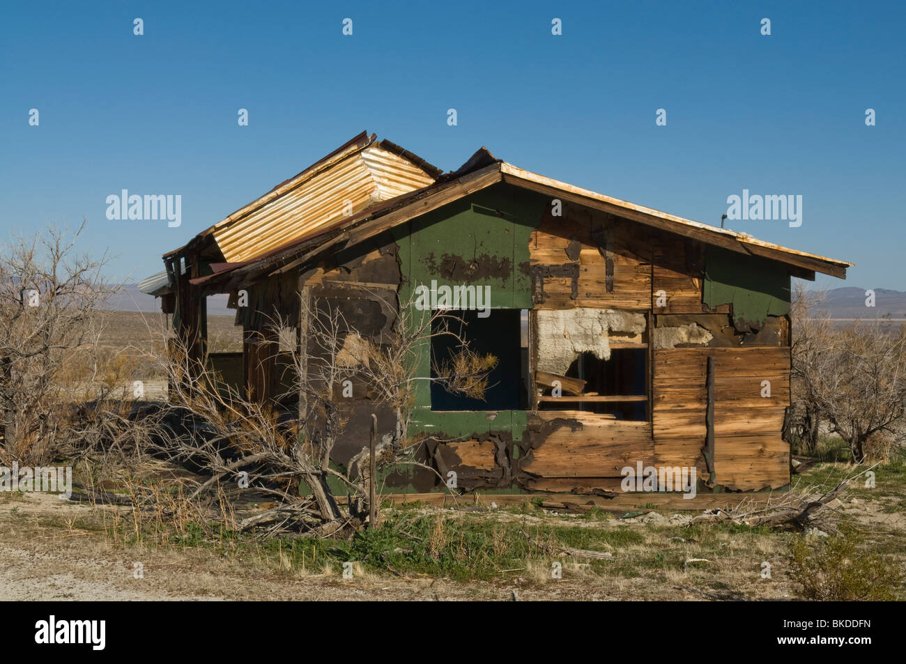 Mining shack, Atolia mining town near Red Mountain, California Stock ...