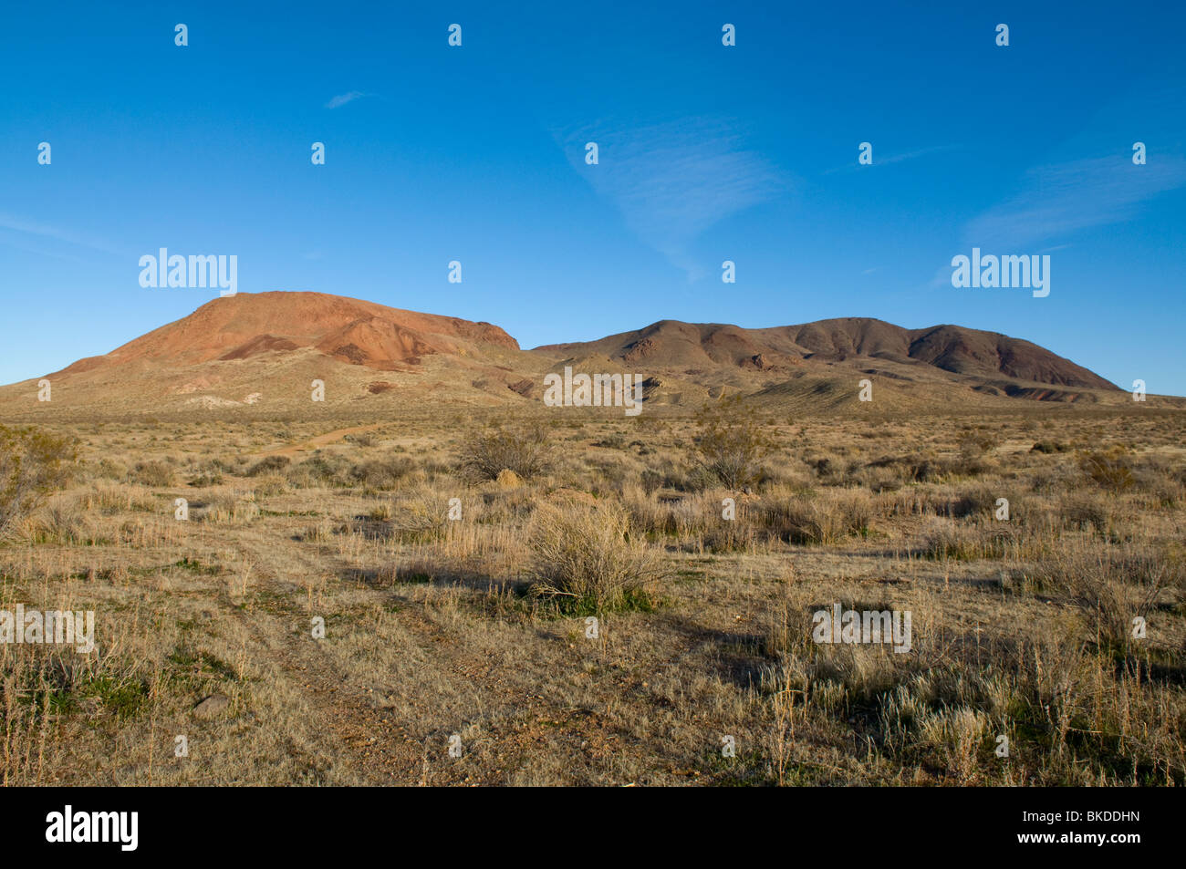 Red Mountain in California's Mojave Desert Stock Photo - Alamy