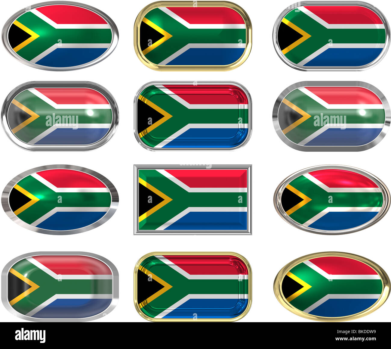 twelve Great buttons of the Flag of South Africa Stock Photo - Alamy