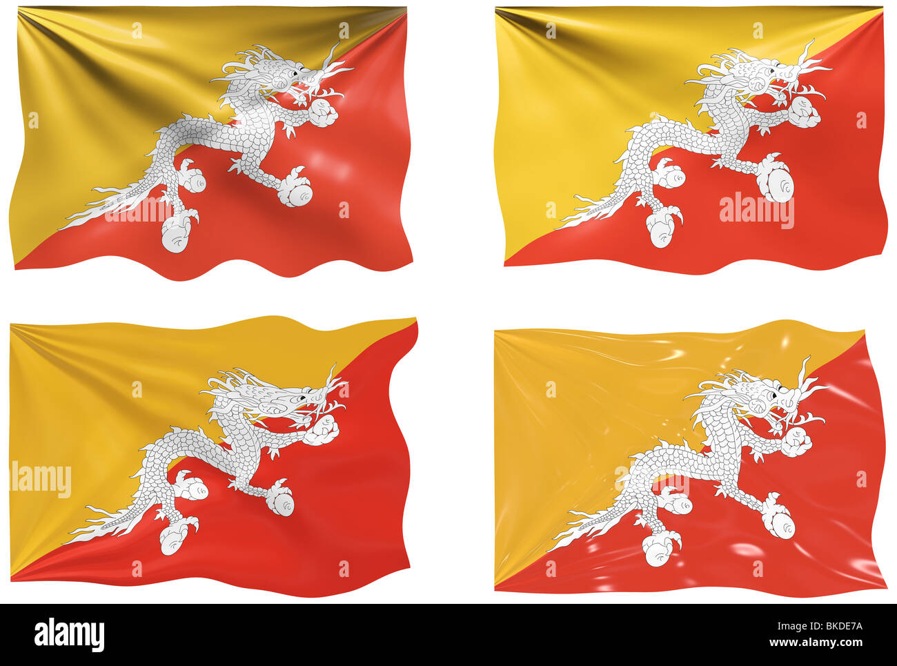 Great Image of the Flag of bhutan Stock Photo - Alamy