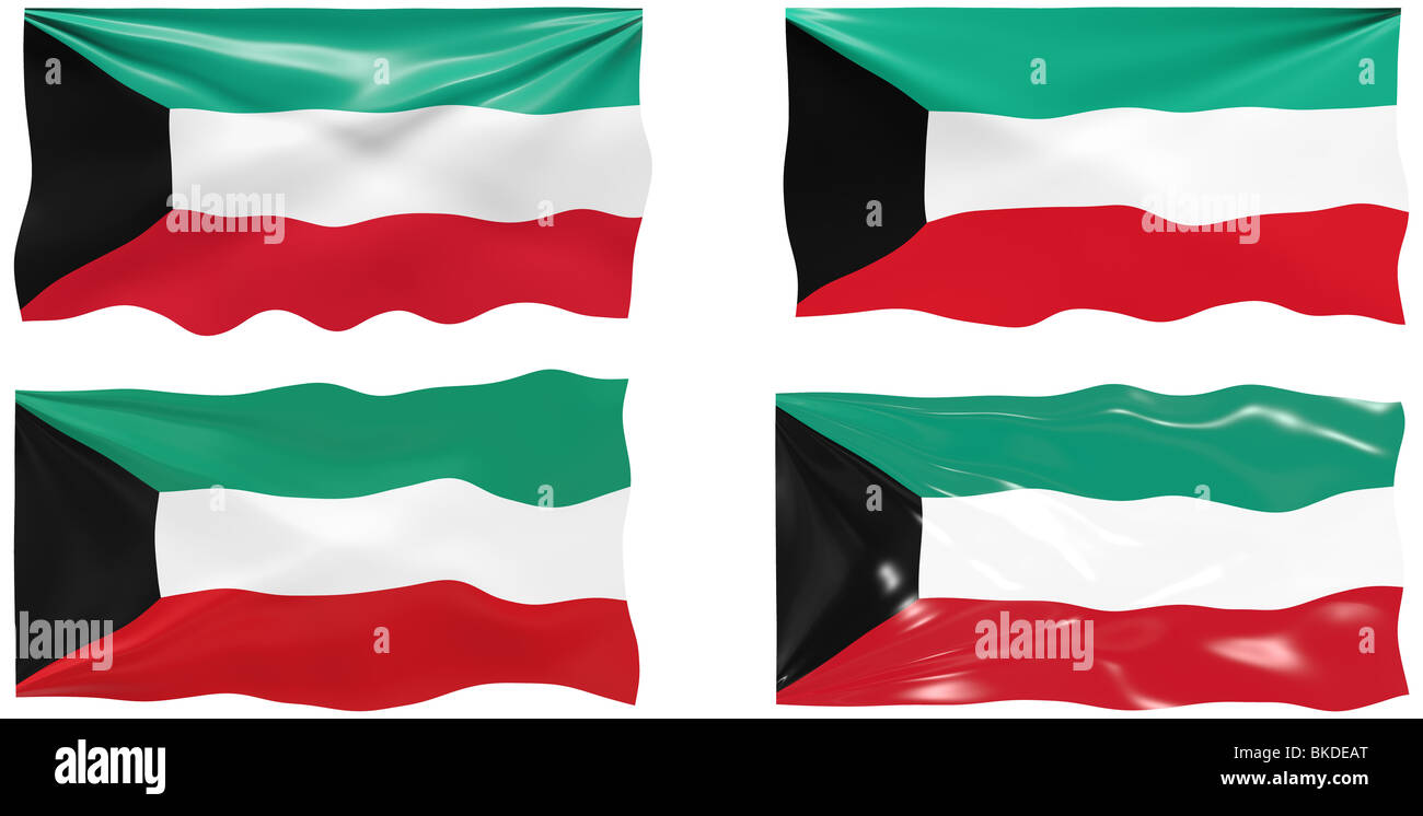 Great Image of the Flag of Kuwait Stock Photo - Alamy