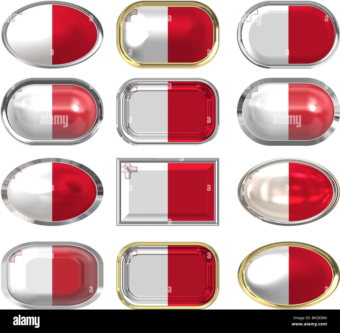 Malta flag button hi-res stock photography and images - Alamy