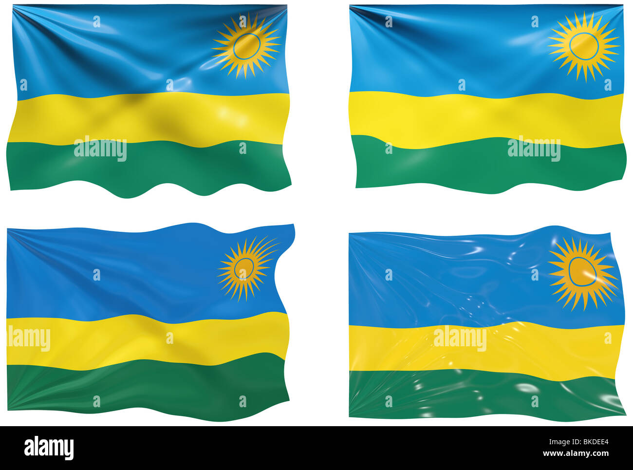 Great Image of the Flag of Rwanda Stock Photo - Alamy