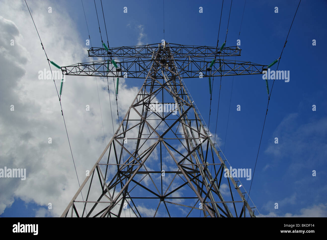 Power pole from low angle Stock Photo - Alamy