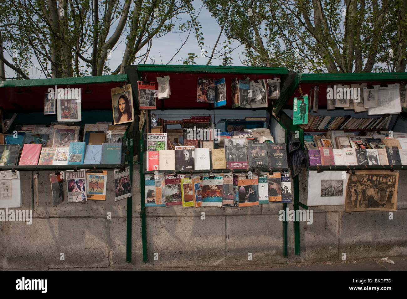 Old Books on Sale Outside Sidewalk Market, Paris, France, Seine River ...