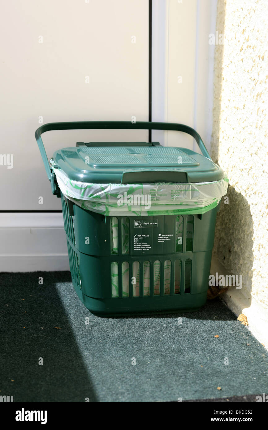 A Green food waste recycling dustbin for use in the kitchen of homes in ...