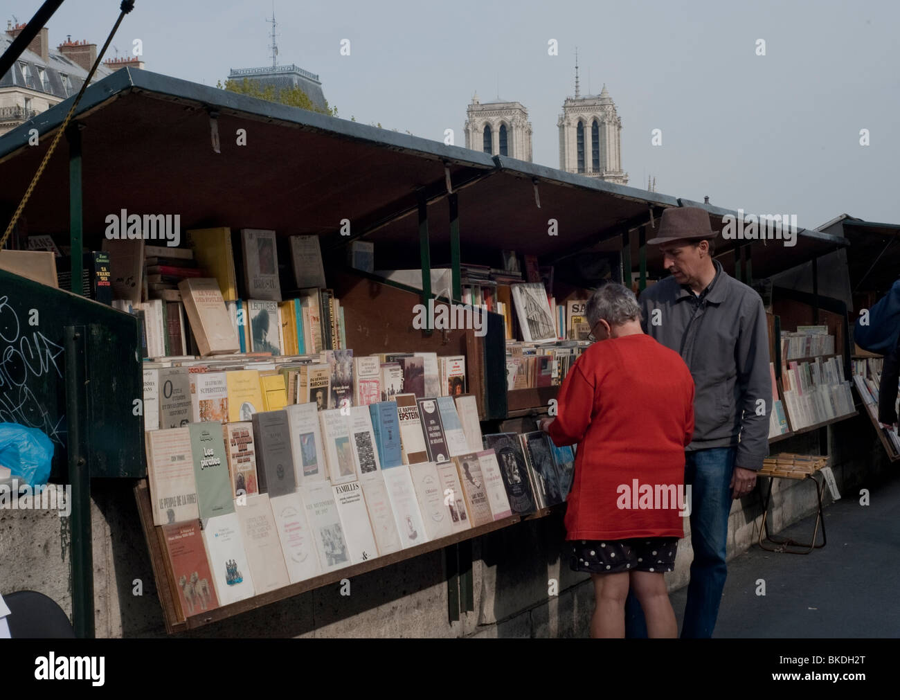 Old Books on Sale Outside Sidewalk Market, Paris, France, Seine River ...