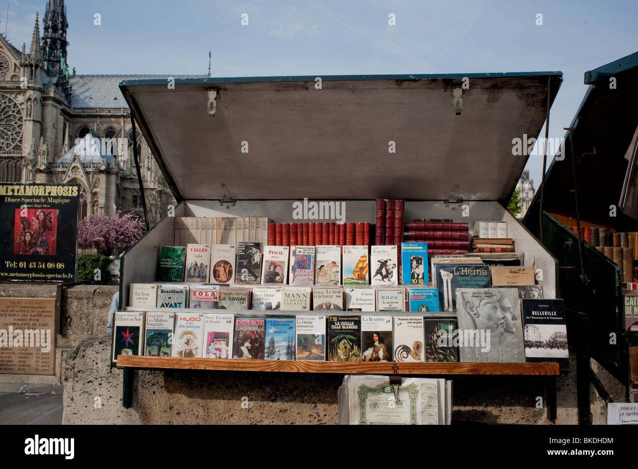 Old Books on Sale Outside Sidewalk Market, Paris, France, Seine River ...