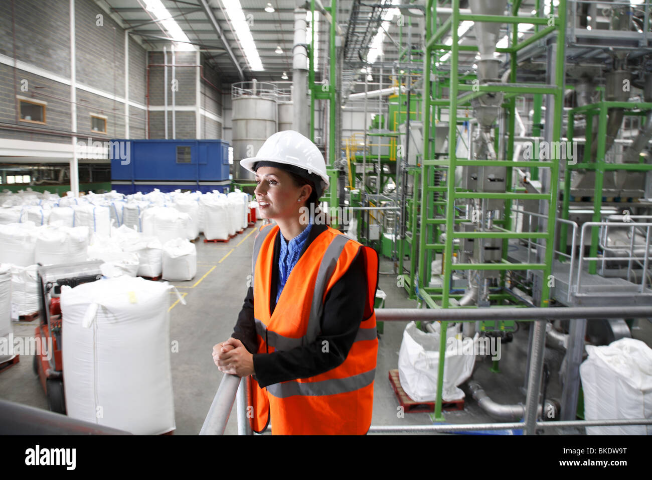 female factory manager Stock Photo - Alamy