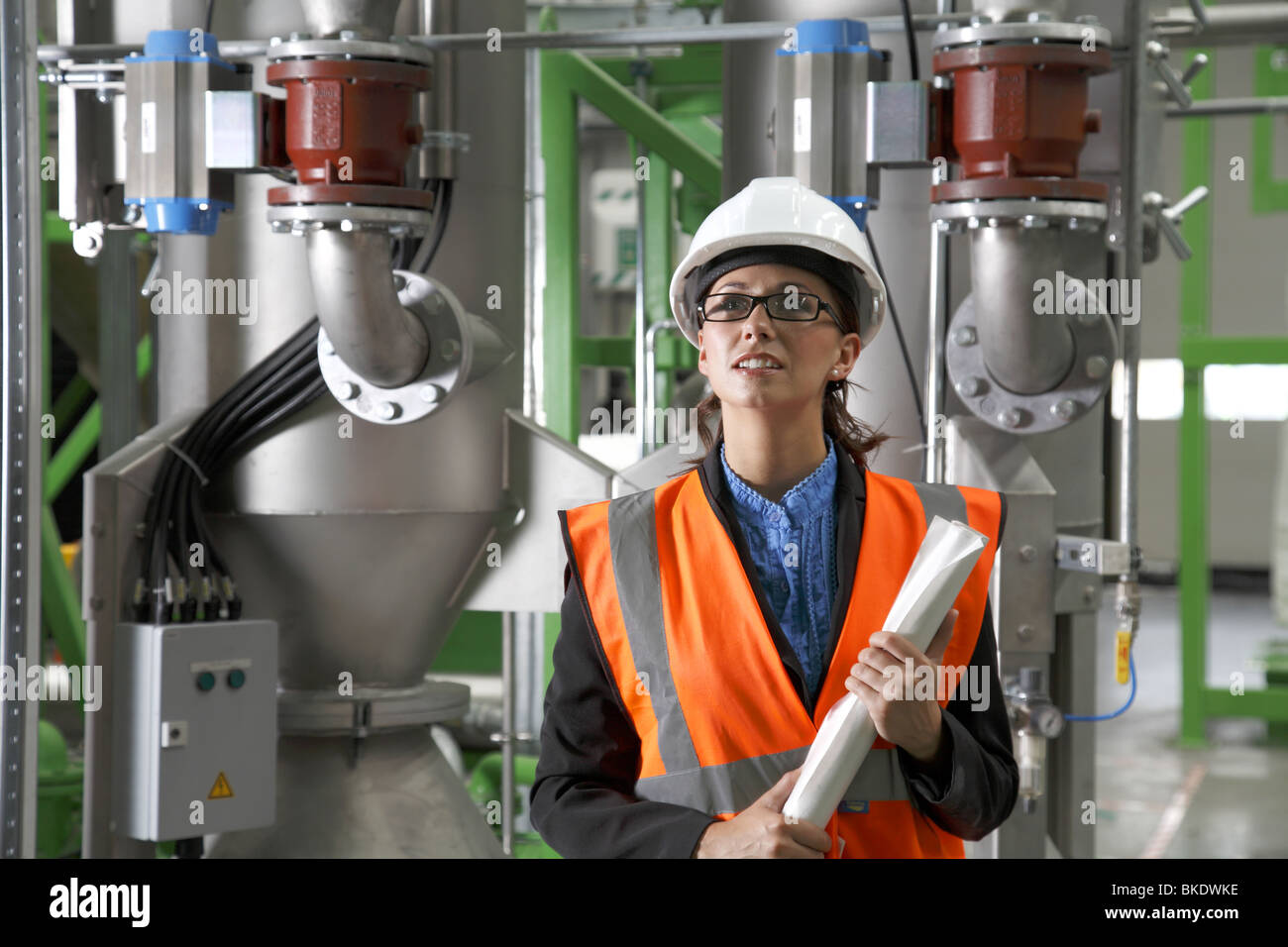 female factory manager Stock Photo - Alamy