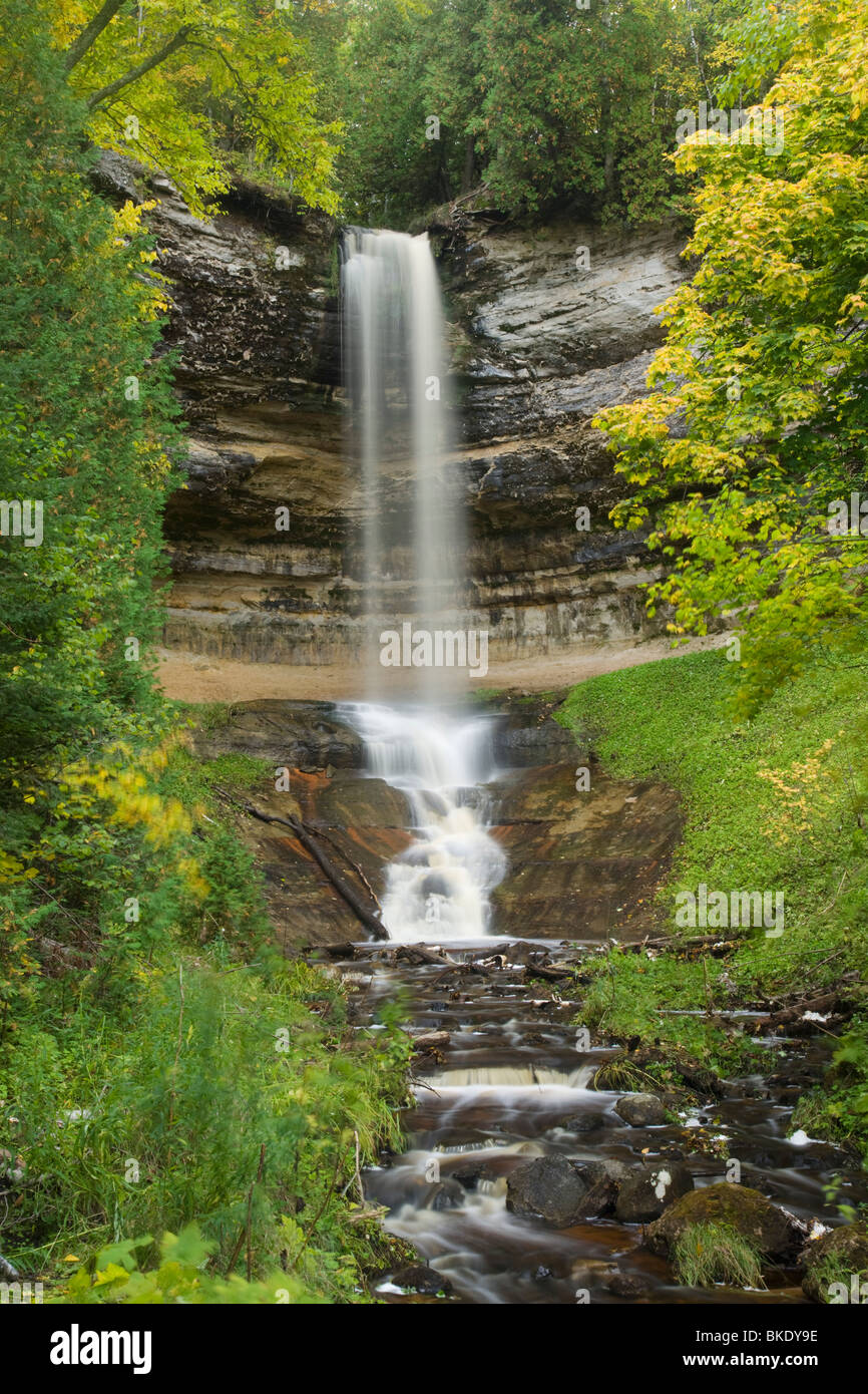Munising Falls Upper Peninsular Michigan, USA LA004915 Stock Photo - Alamy