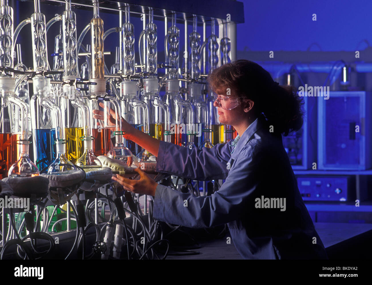 Woman water testing in laboratory Stock Photo - Alamy