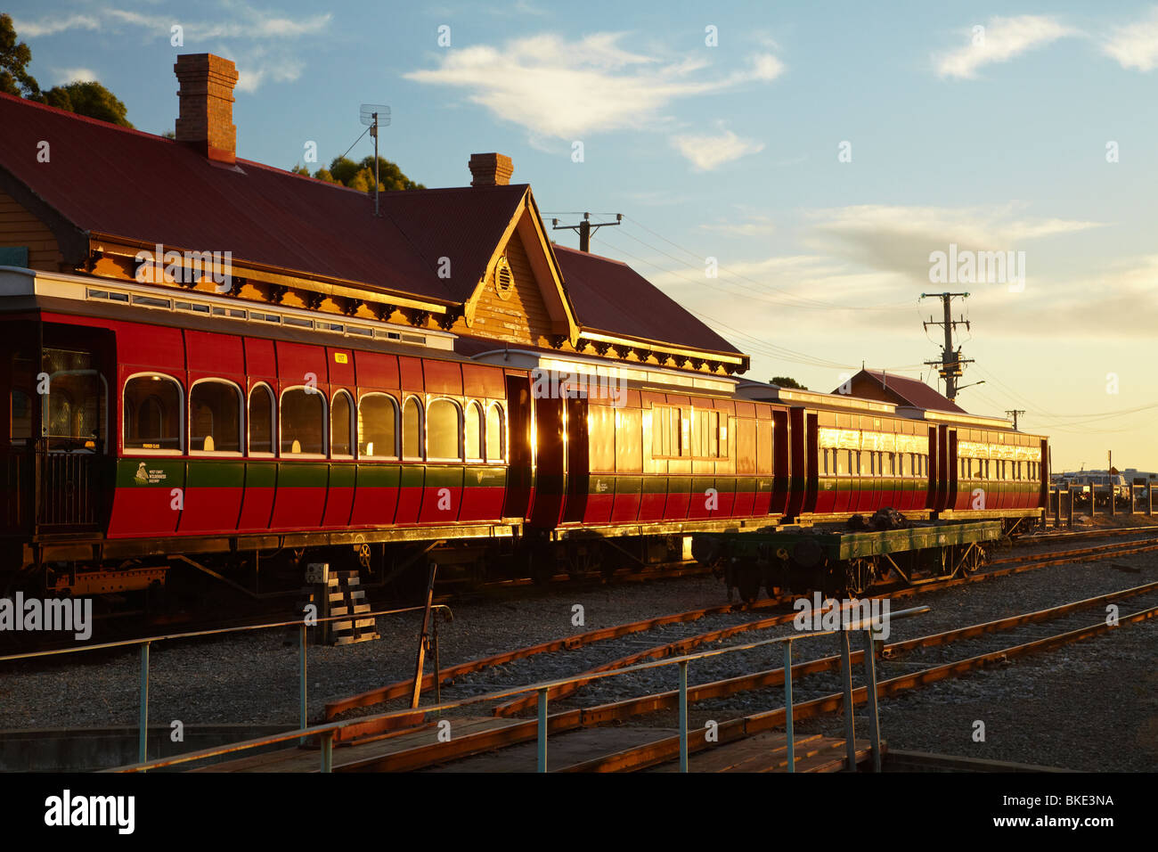 Late Light on West Coast Wilderness Railway Train at Railway Station ...