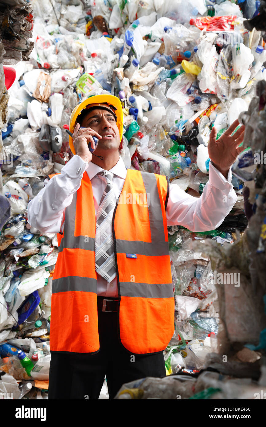worker in recycling industry Stock Photo - Alamy