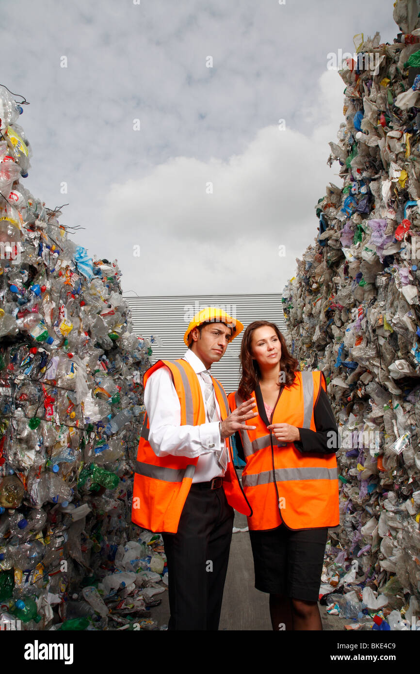 co-workers in recycling industry Stock Photo - Alamy