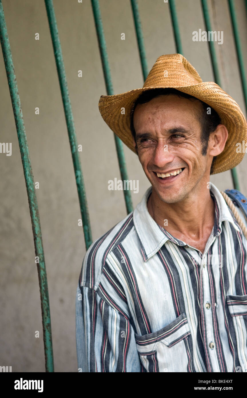 Cuban cowboy laughing Stock Photo - Alamy