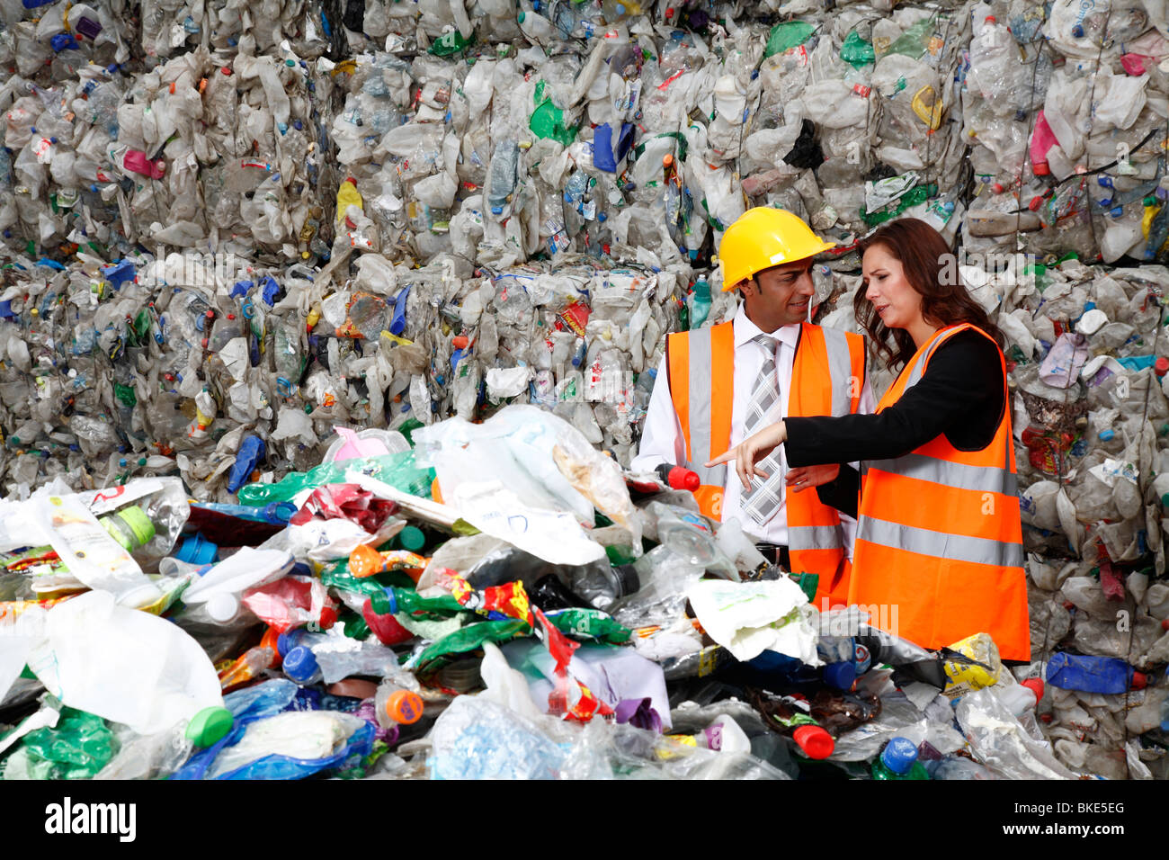 co-workers in recycling industry Stock Photo - Alamy