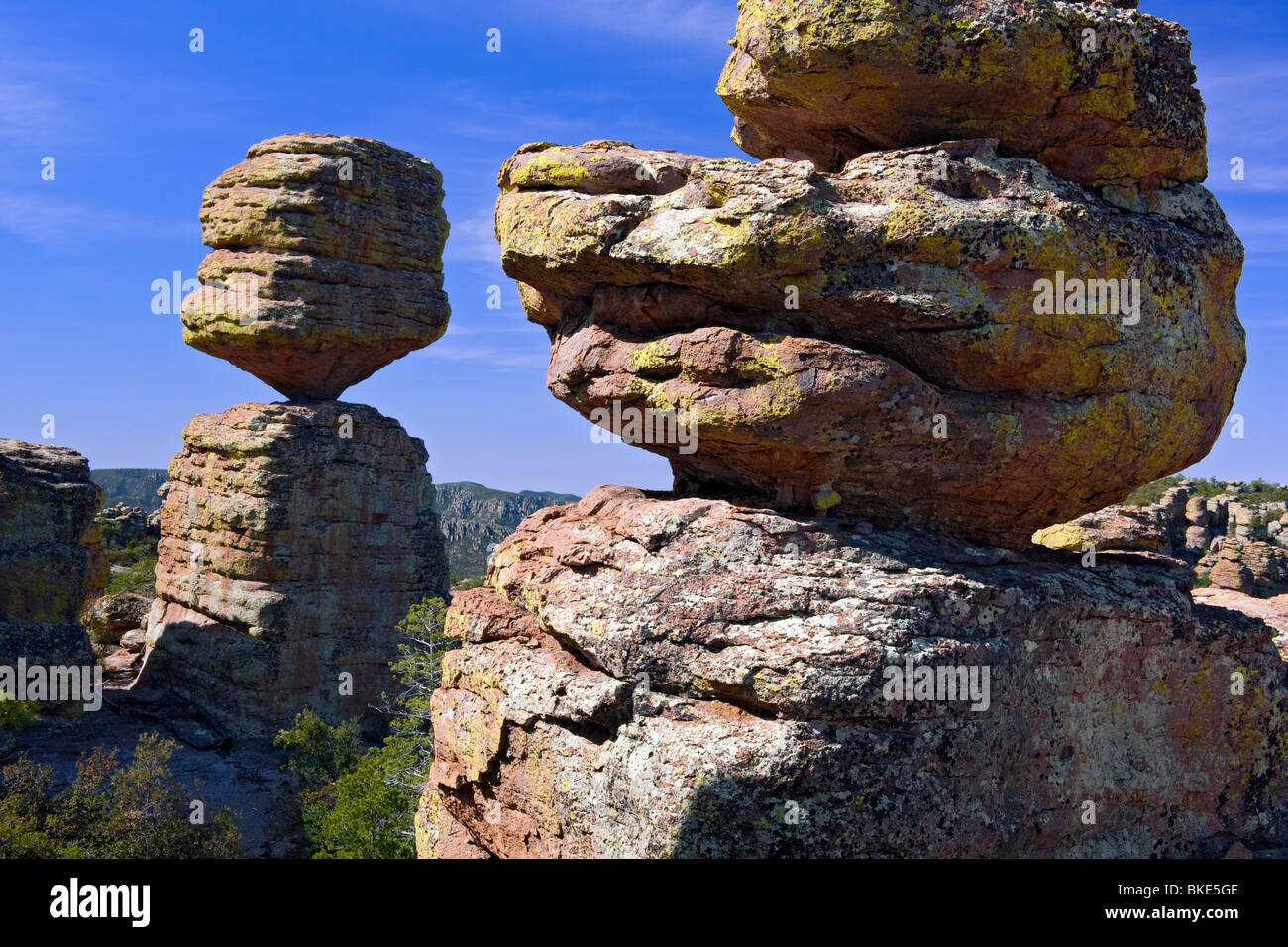 Big Balanced Rock is one of countless lichen covered rock pinnacles in ...