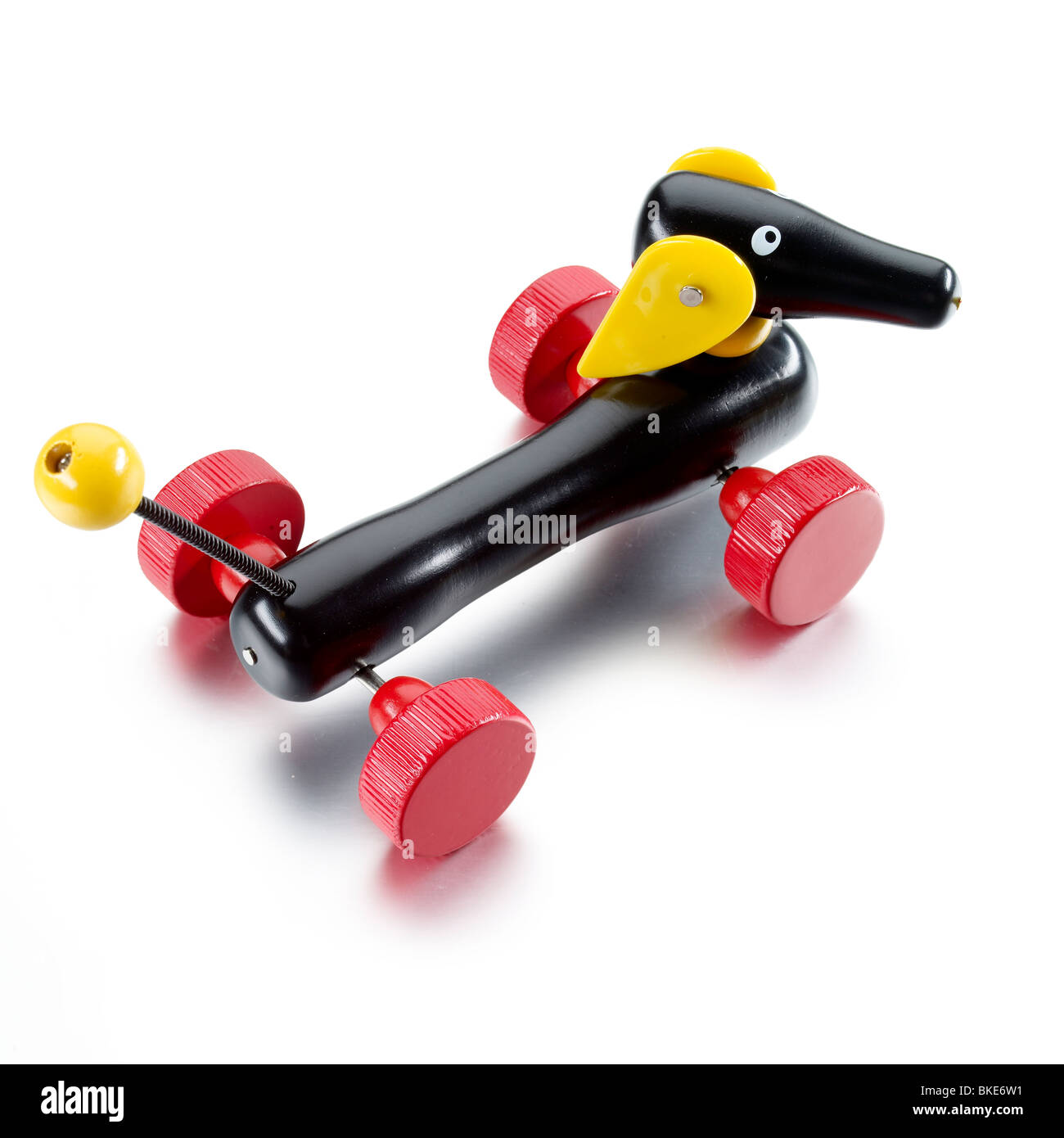 wheeled dog wooden toy Stock Photo - Alamy