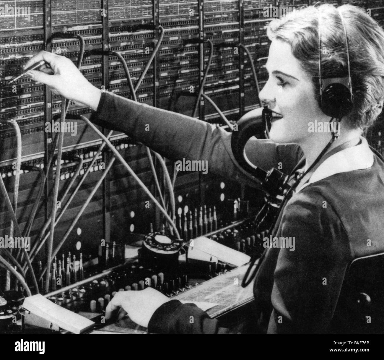 mail / post, telephone, switchboard, telephonist, 1938 Stock Photo ...