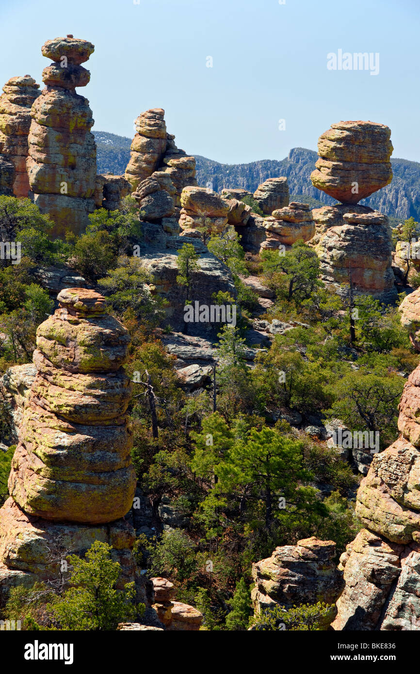 Big Balanced Rock is one of countless lichen covered rock pinnacles in ...