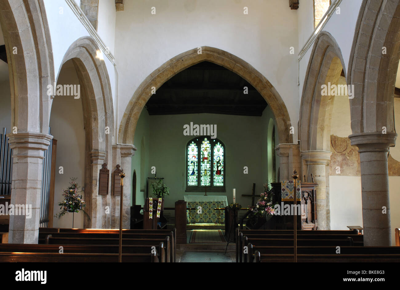 Interior Saints Church In Village Stock Photos & Interior Saints Church ...