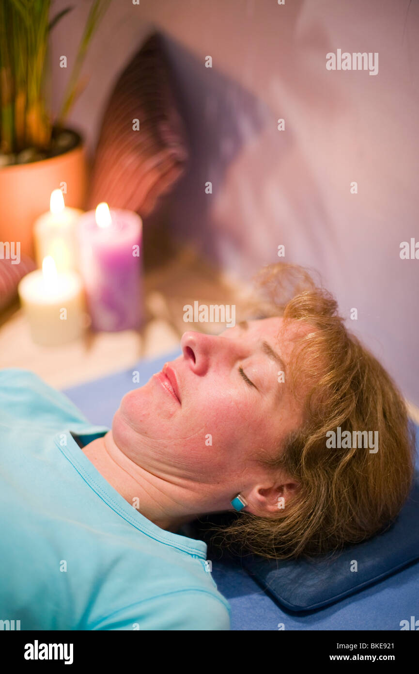 A woman relaxing Stock Photo - Alamy