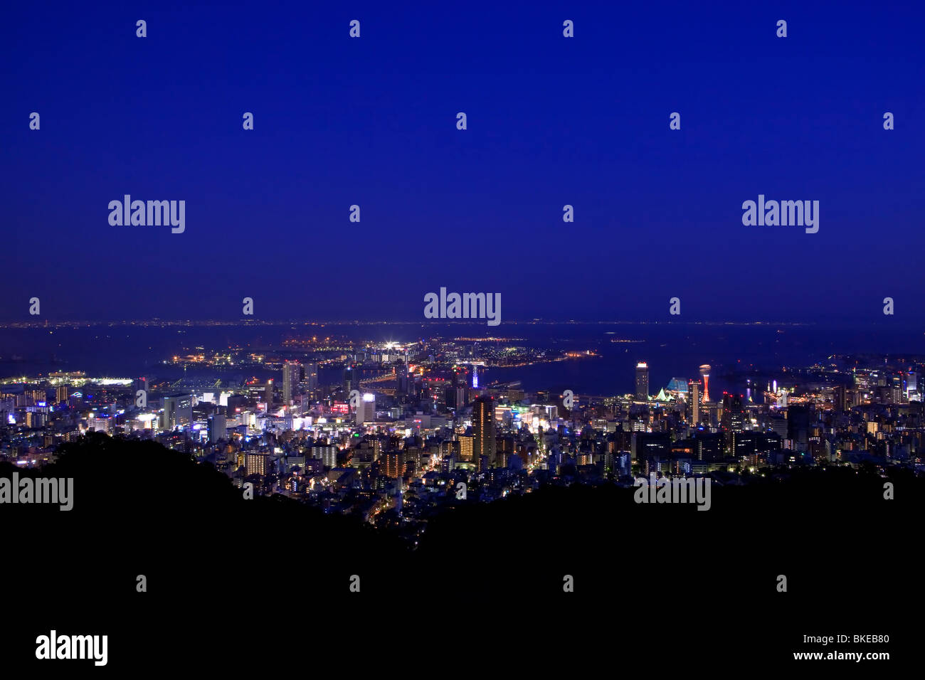 Night view of Kobe Stock Photo - Alamy