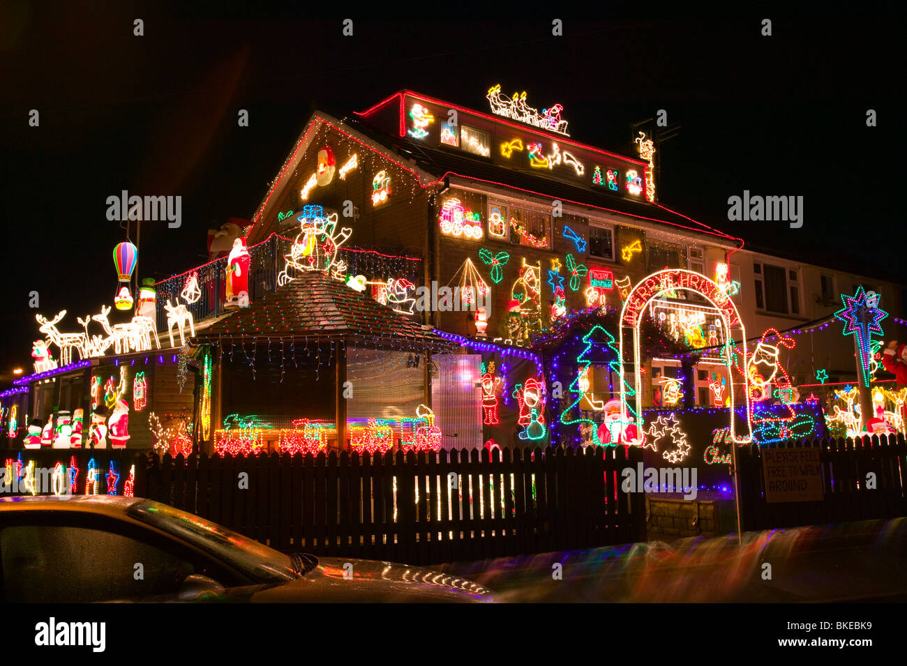 Christmas lights house lancashire hi-res stock photography and images ...