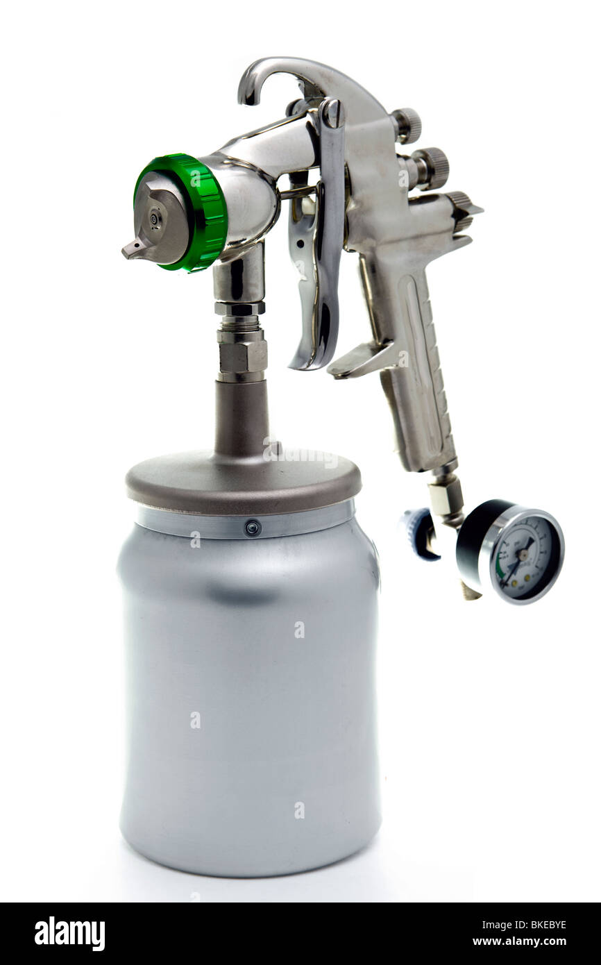 New metal brilliant Spray gun Stock Photo - Alamy