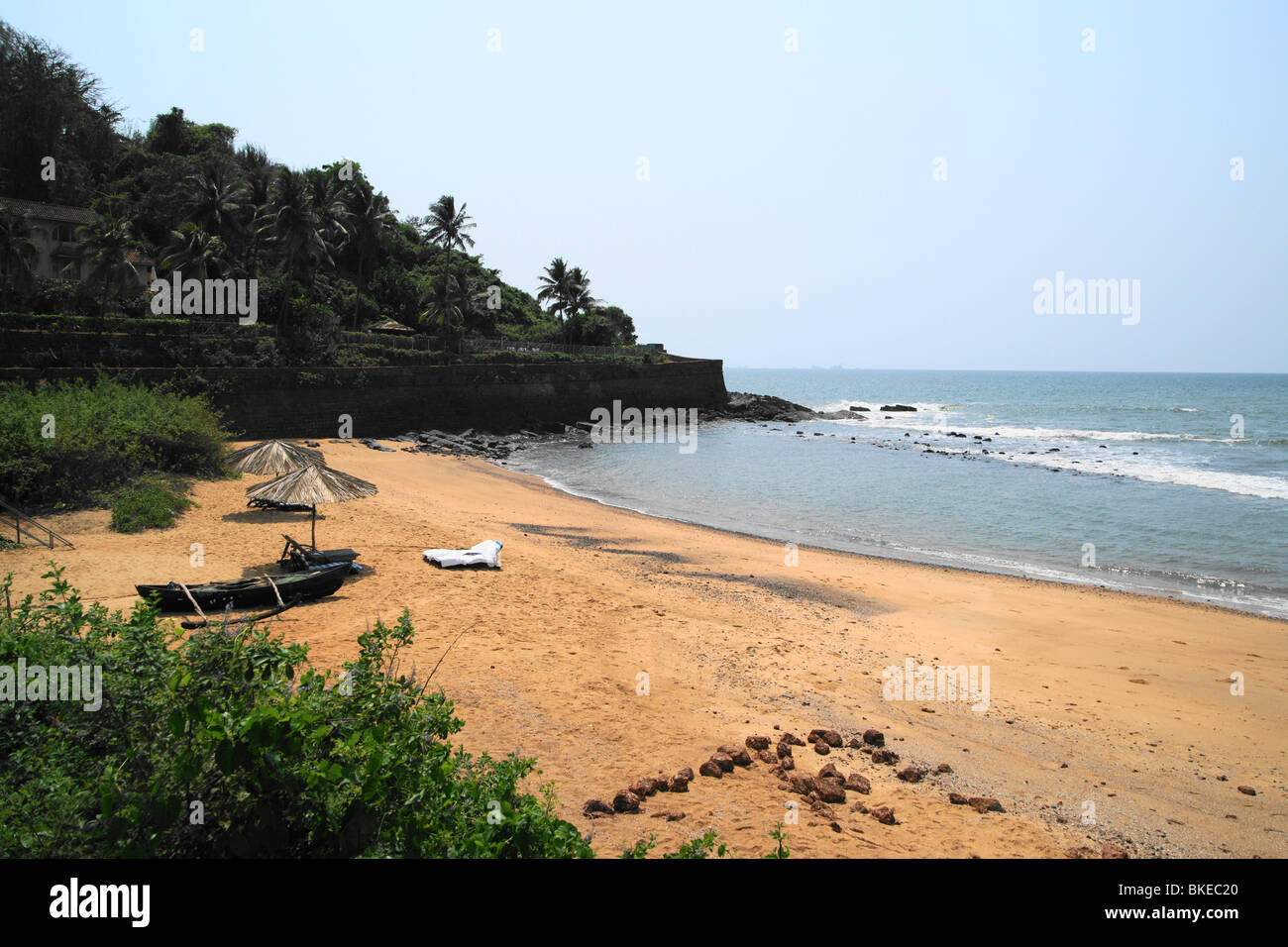 Coastal erosion at Candolim Beach Goa, India Stock Photo - Alamy