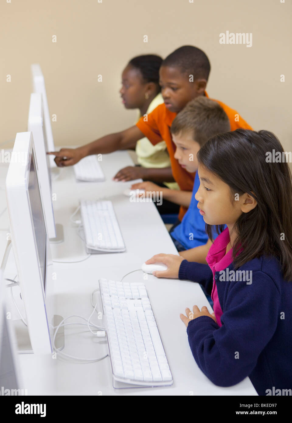 Students Working On Computers Stock Photo - Alamy