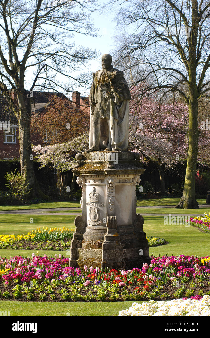 King Edward VII statue, Beacon Park, Lichfield, Staffordshire, England ...